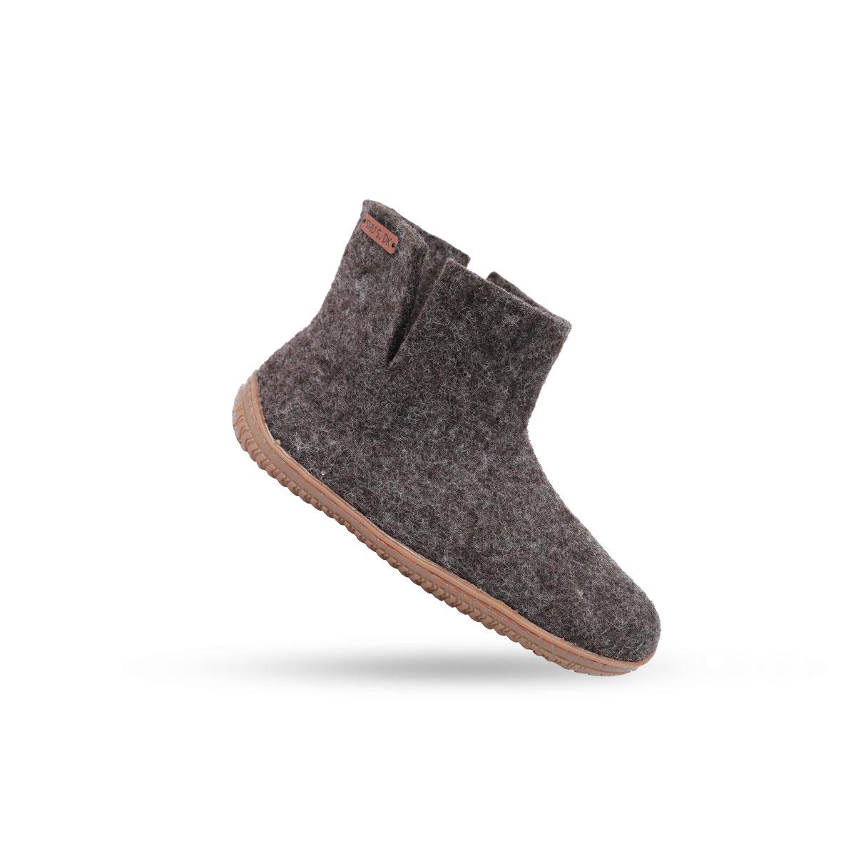 Ullstövlar (100% ren ull) med gummisula